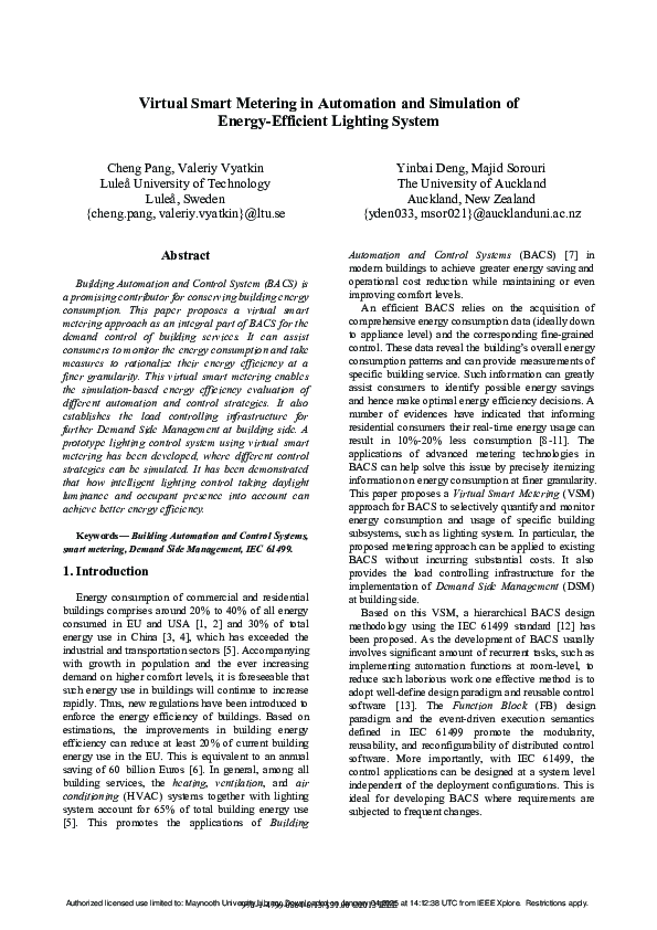 (PDF) Virtual smart metering in automation and simulation of energy ...