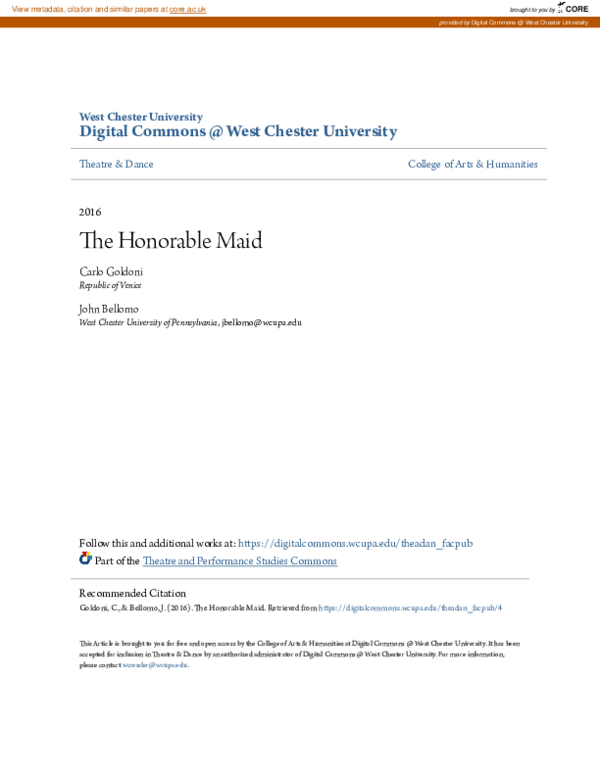 (PDF) The Honorable Maid