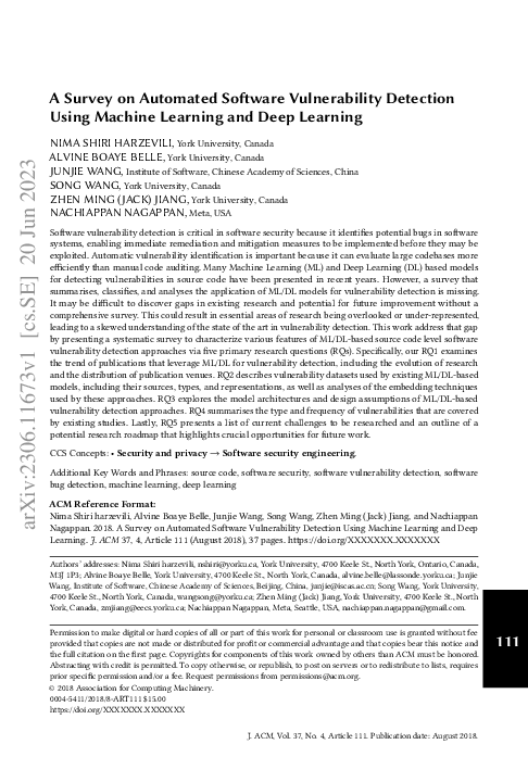 Pdf A Survey On Automated Software Vulnerability Detection Using