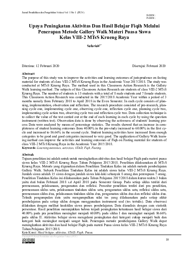 (PDF) Peningkatan kemampuan Guru dalam menerapkan Model pembelajaran melalui kegiatan Supervisi ...