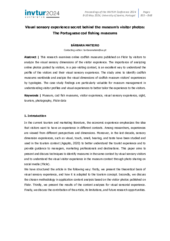 (PDF) Visual sensory experience secret behind the museum’s visitor ...