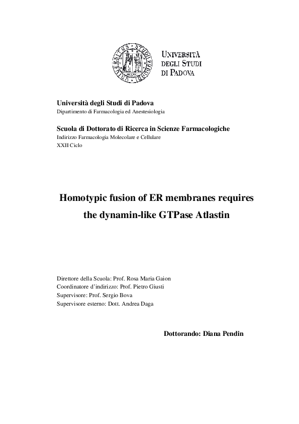 (PDF) Homotypic fusion of ER membranes requires the dynamin-like GTPase ...