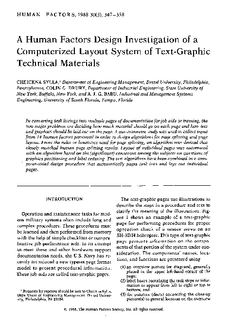 (PDF) A Human Factors Design Investigation of a Computerized Layout ...
