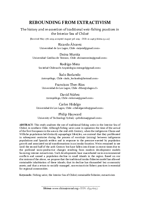 (PDF) Rebounding From Extractivism