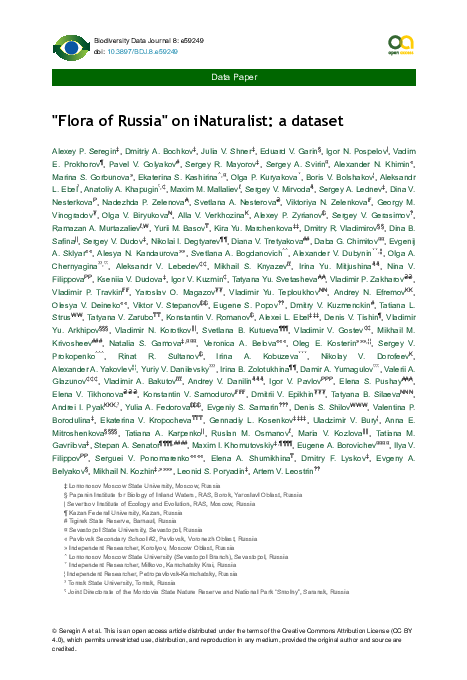 (PDF) Flora of Russia" on iNaturalist: a dataset