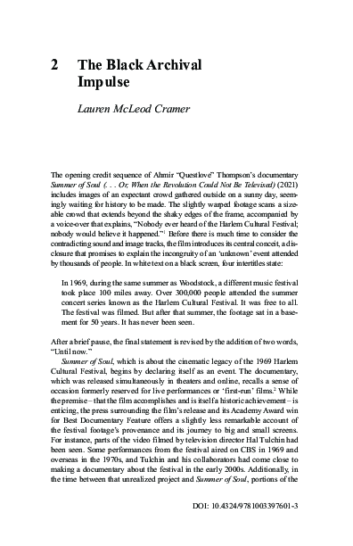(PDF) The Black Archival Impulse