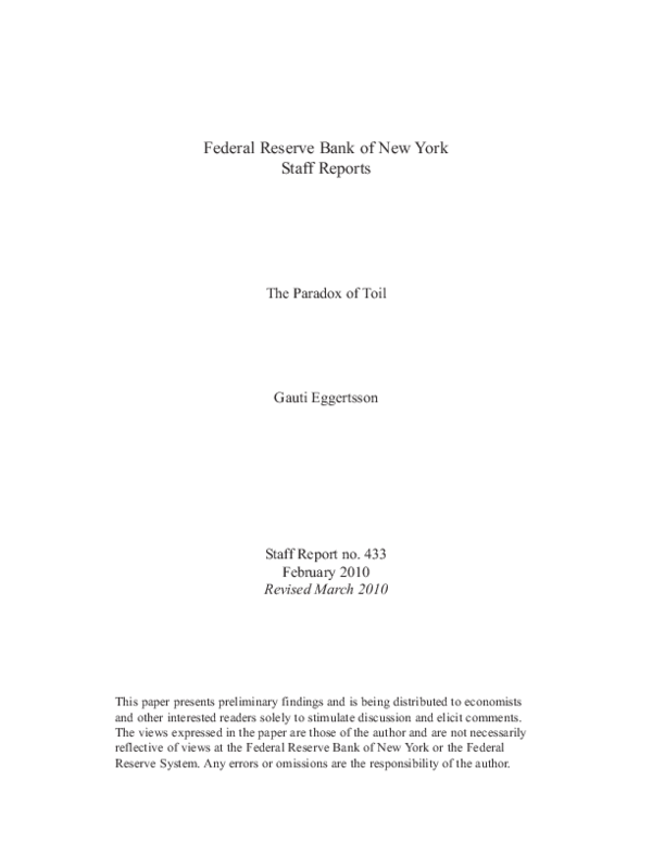 (PDF) The Paradox of Toil