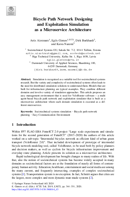 (PDF) Bicycle Path Network Designing and Exploitation Simulation as a ...
