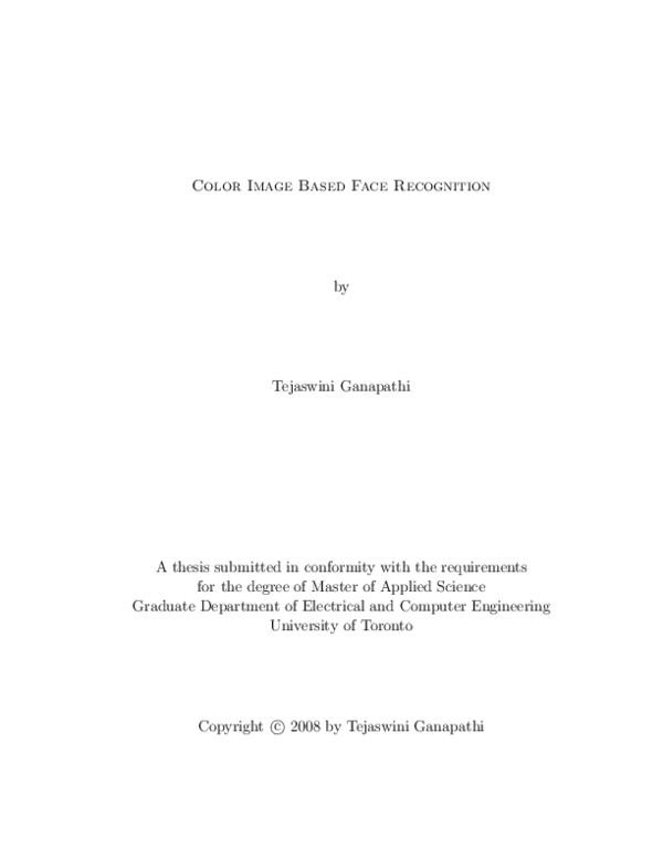 (PDF) Abstract Color Image Based Face Recognition