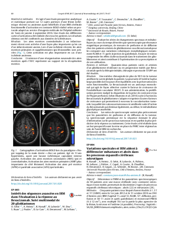 (PDF) Intérêt des séquences avancées en IRM dans l’évaluation à la réponse au Bevacizumab. Suivi ...