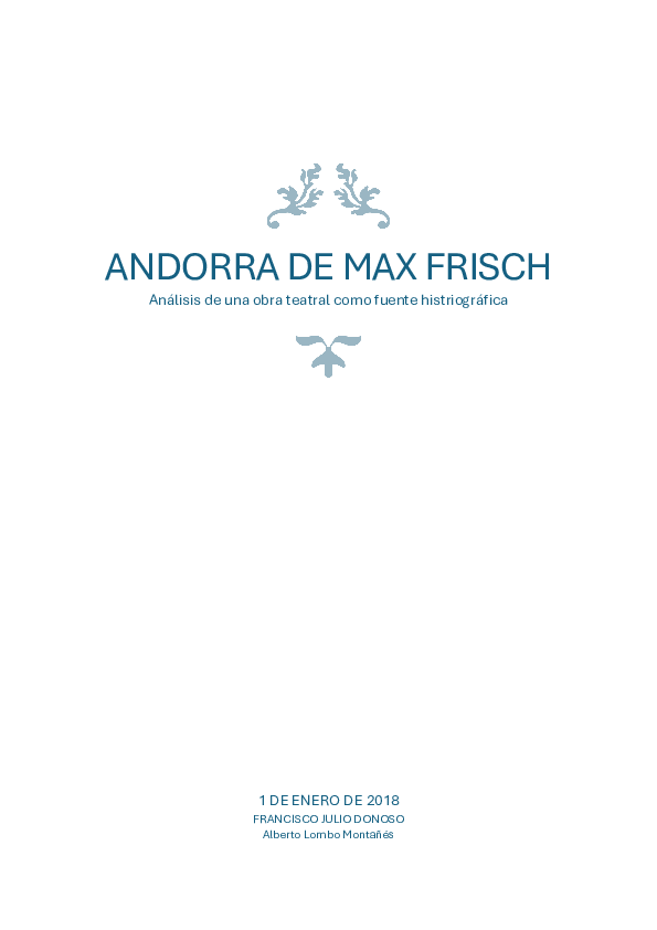 (PDF) Andorra de Max Frisch