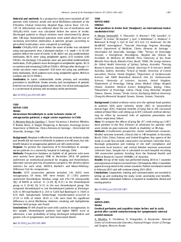 (PDF) Head position in stroke trial (Headpost): an international ...