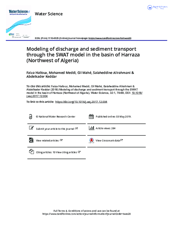 (PDF) Modeling of discharge and sediment transport through the SWAT ...