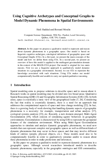 (PDF) Using Cognitive Archetypes and Conceptual Graphs to Model Dynamic Phenomena in Spatial ...