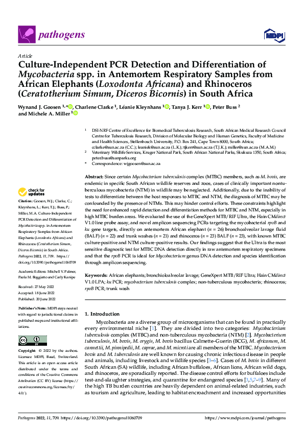 (PDF) Culture-Independent PCR Detection and Differentiation of ...