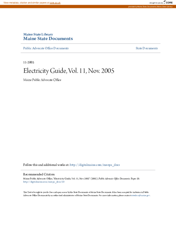 (PDF) Electricity Guide, Vol. 11, Nov. 2005