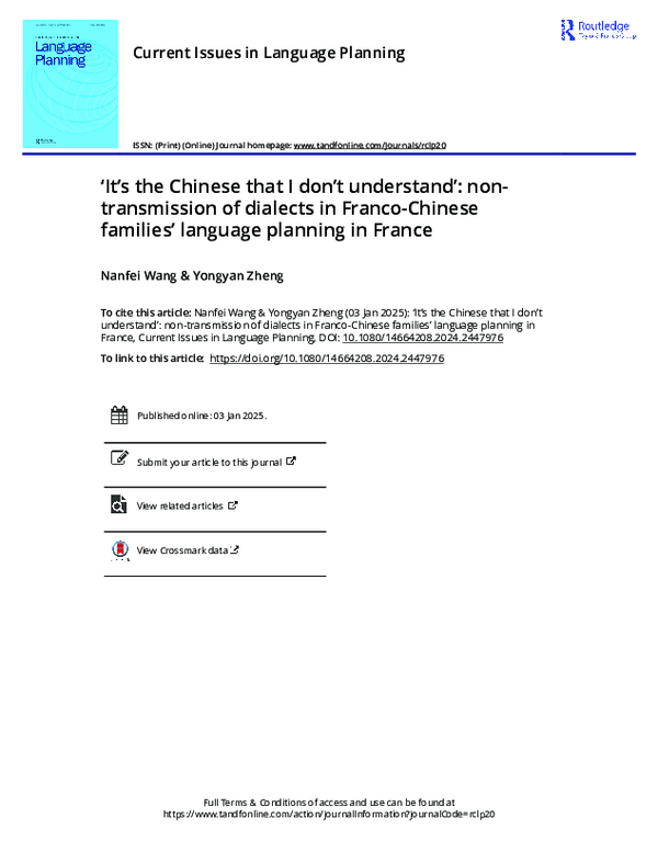 (PDF) It s the Chinese that I don t understand-non-transmission of ...