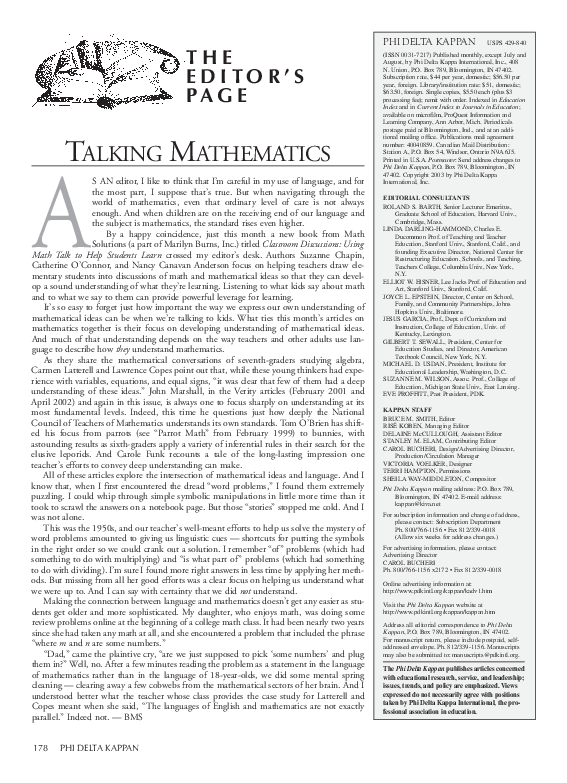 (PDF) Talking Mathematics