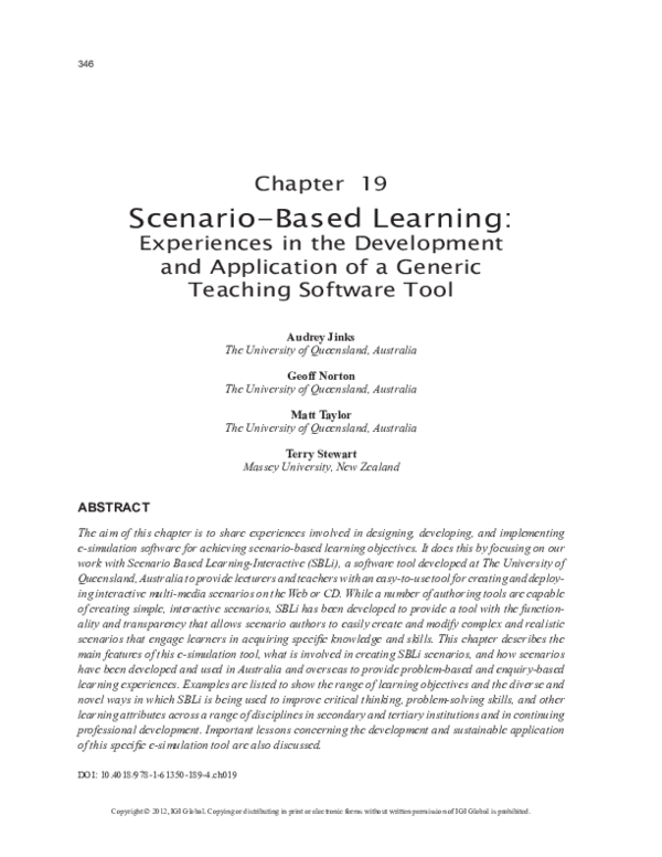 (PDF) Scenario-Based Learning