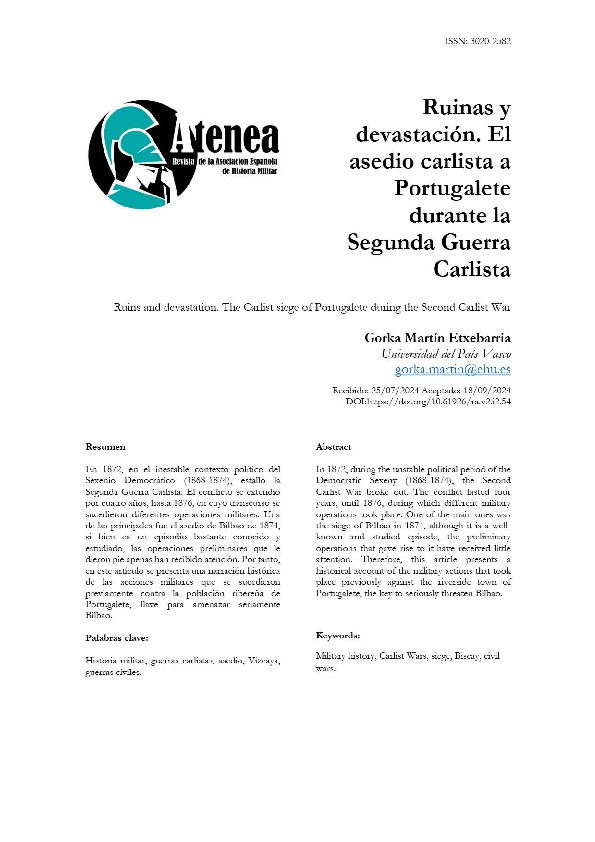 (PDF) Ruinas y devastación. El asedio carlista a Portugalete durante la ...