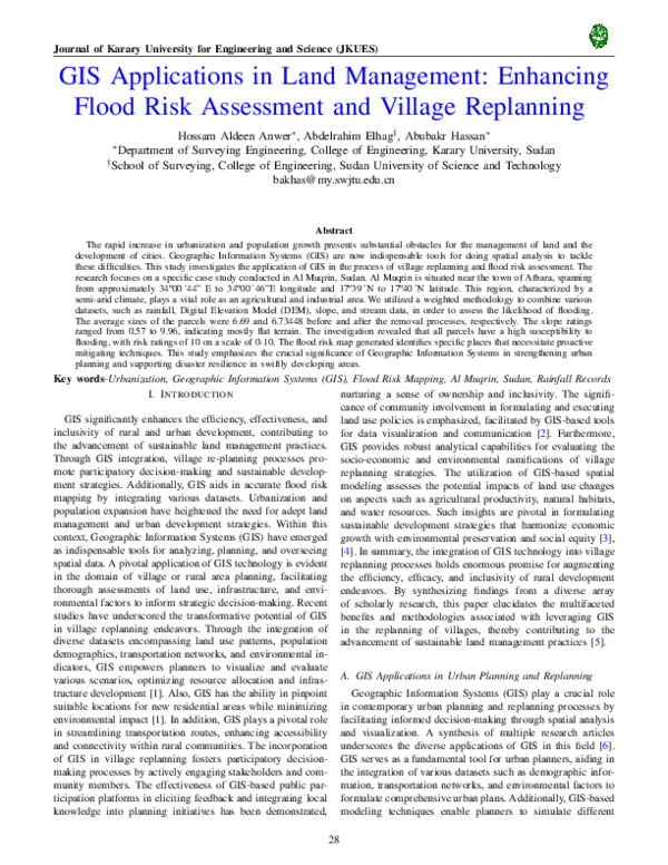 (PDF) GIS Applications in Land Management Enhancing Flood Risk ...
