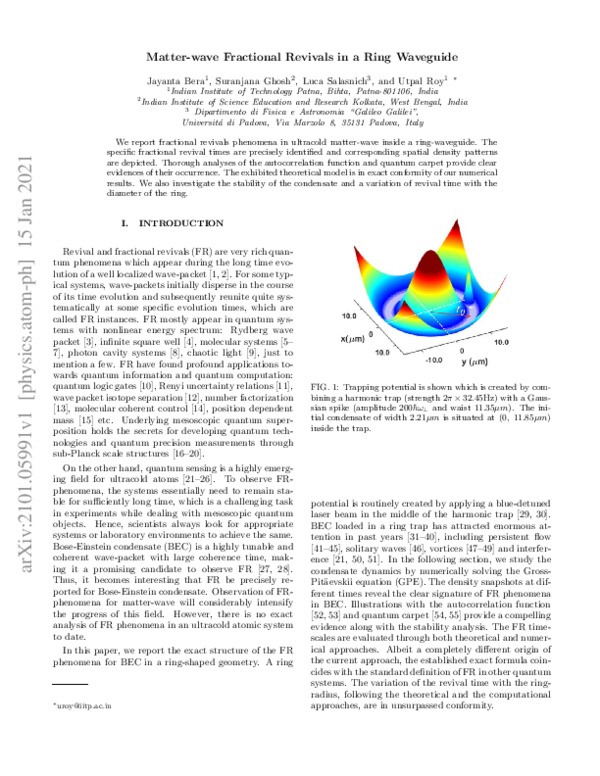 (PDF) Matter-wave fractional revivals in a ring waveguide