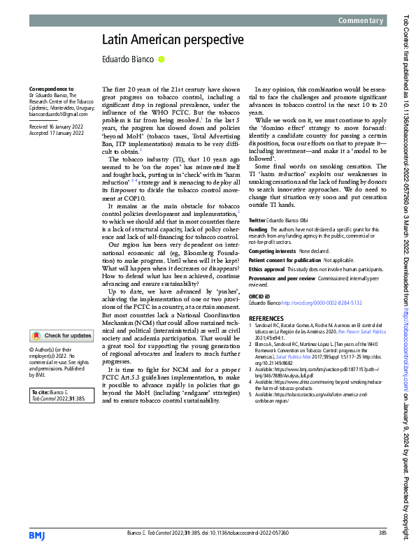 (PDF) Latin American perspective