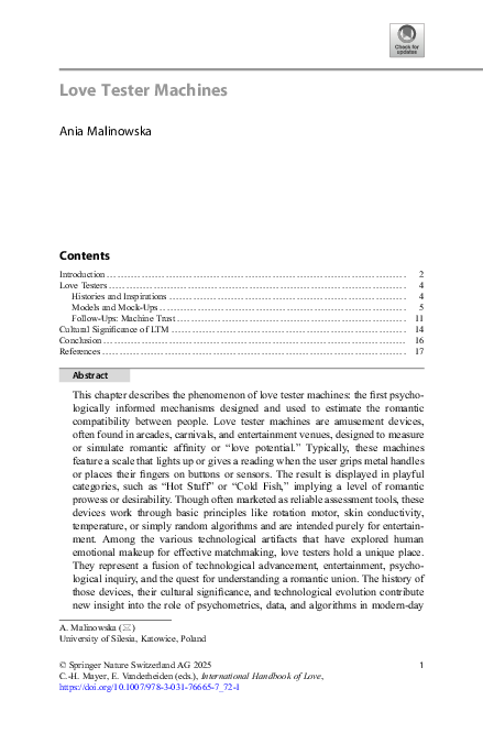 (PDF) Love Tester Machines