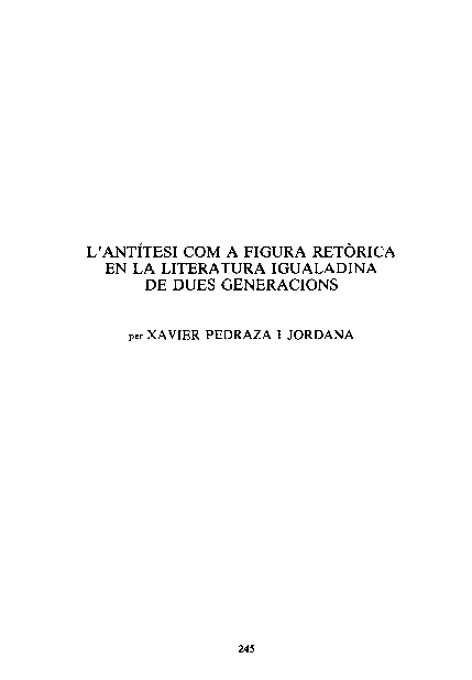 (PDF) L'antítesi com a figura retòrica en la literatura igualadina de ...