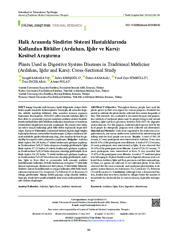 (PDF) Plants Used in Digestive System Diseases in Traditional Medicine ...