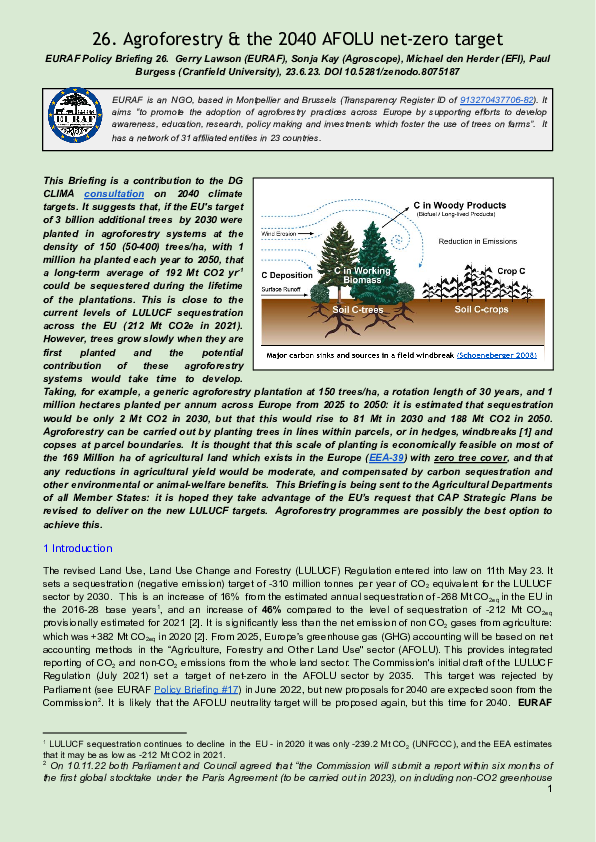 (PDF) 26. Agroforestry & the 2040 AFOLU net-zero target