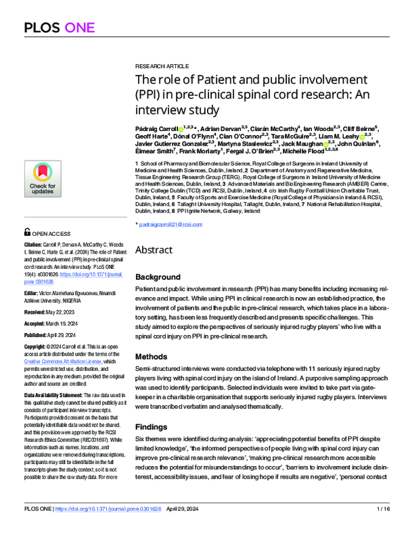 (PDF) The role of Patient and Public Involvement (PPI) in pre-clinical ...
