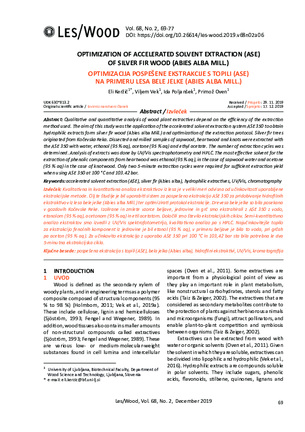 (PDF) Optimization of accelerated solvent extraction (ASE) of silver ...
