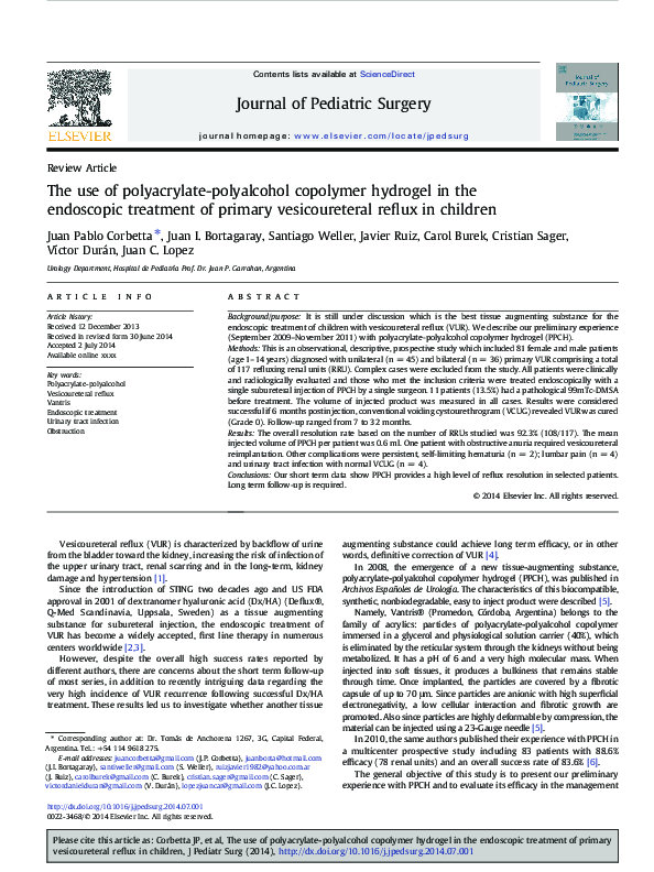 (PDF) The use of polyacrylate-polyalcohol copolymer hydrogel in the ...
