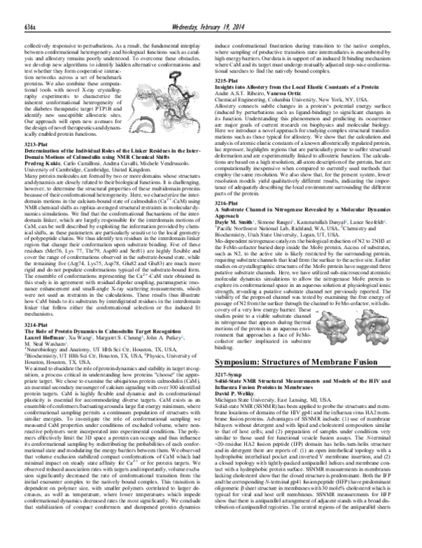 (PDF) The Role of Protein Dynamics in Calmodulin Target Recognition