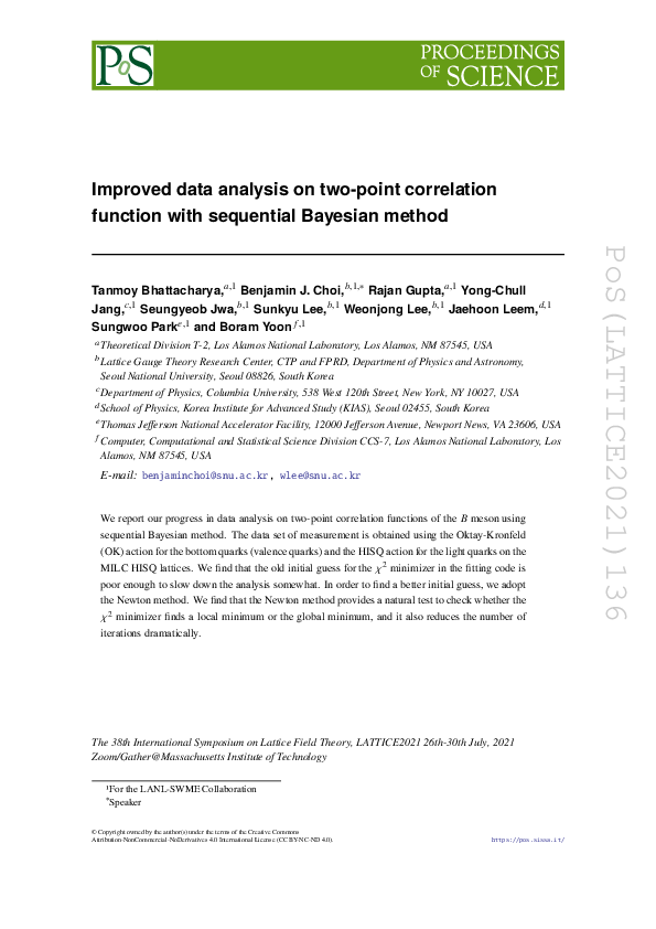 (PDF) Improved data analysis on two-point correlation function with ...