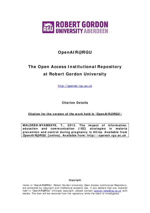 (PDF) The impact of information, education and communication (IEC ...