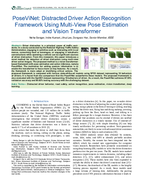 (PDF) PoseViNet: Distracted Driver Action Recognition Framework Using Multi-View Pose Estimation ...