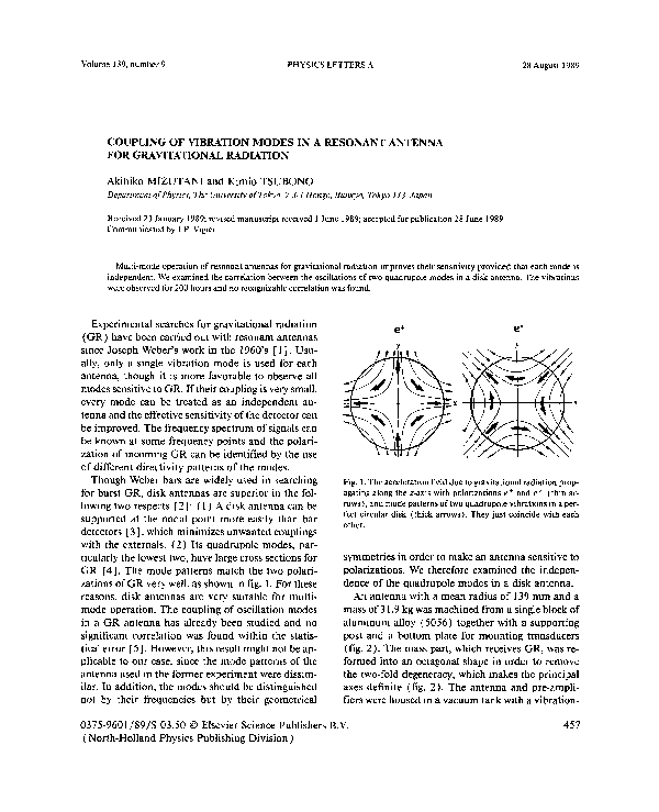 (PDF) Coupling of vibration modes in a resonant antenna for ...