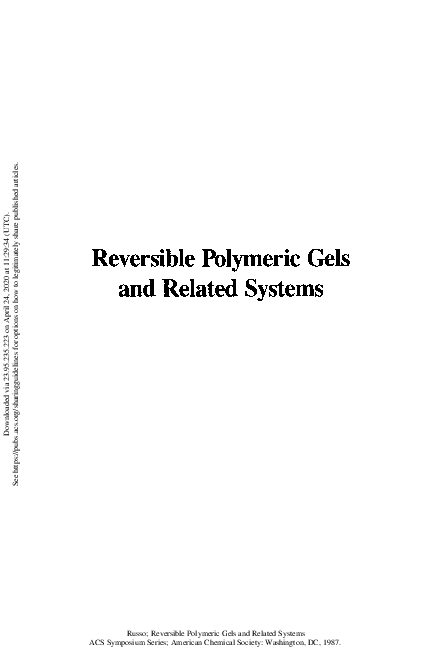 (PDF) Reversible Polymeric Gels and Related Systems