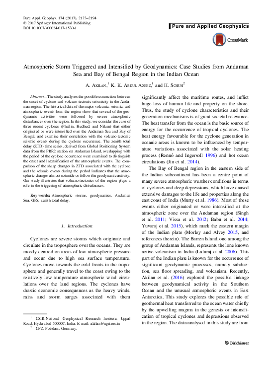 (PDF) Atmospheric Storm Triggered and Intensified by Geodynamics: Case Studies from Andaman Sea ...