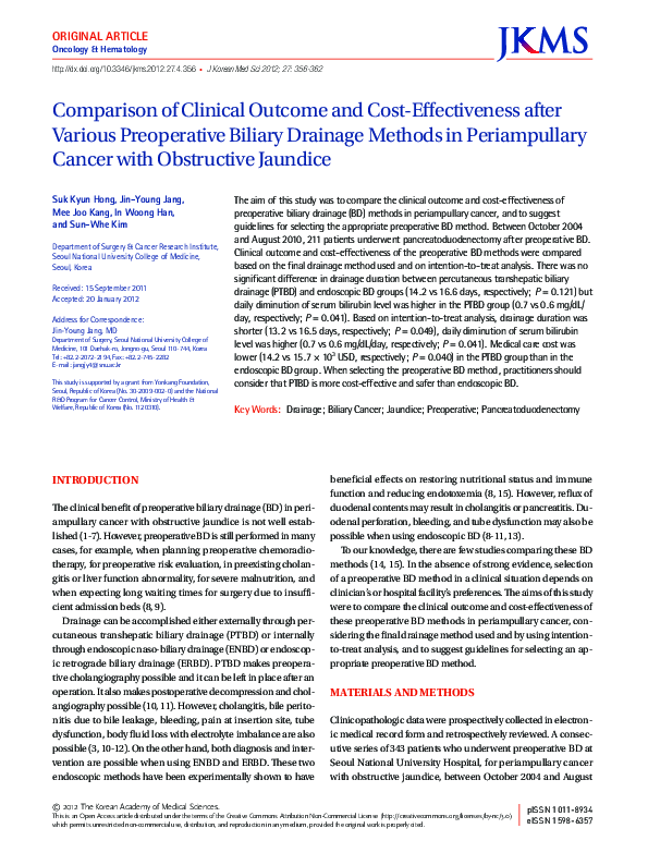 (PDF) Comparison of clinical outcome and cost-effectiveness after ...