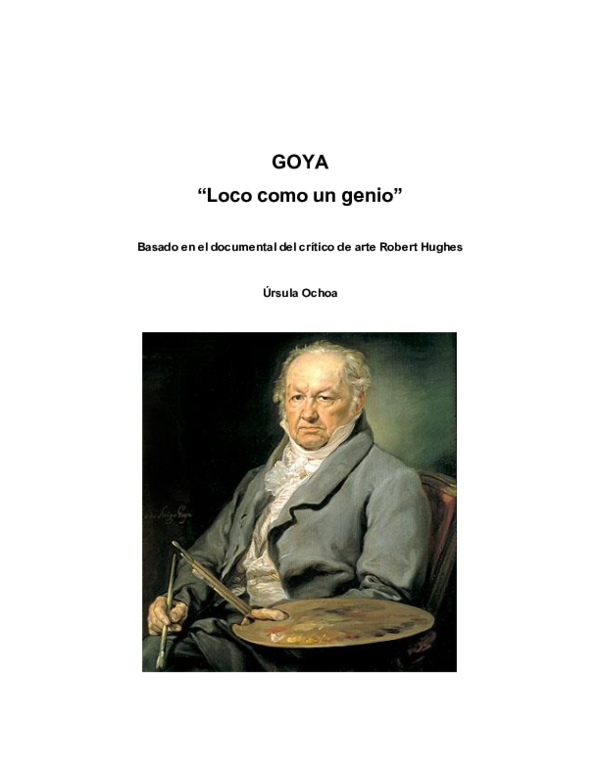 (PDF) GOYA "Loco como un genio"