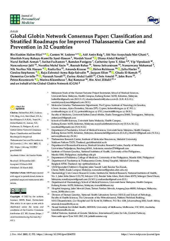 (PDF) Global Globin Network Consensus Paper: Classification and ...