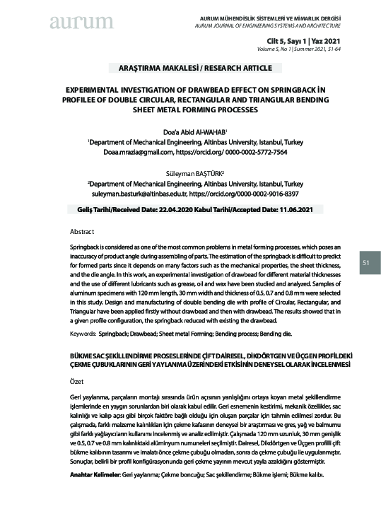 (PDF) Experimental Investigation of Drawbead Effect on Springback in ...