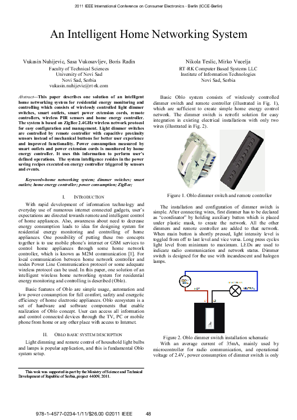 (PDF) An intelligent home networking system