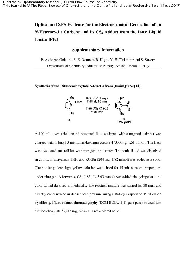(PDF) Optical and XPS evidence for the electrochemical generation of an ...