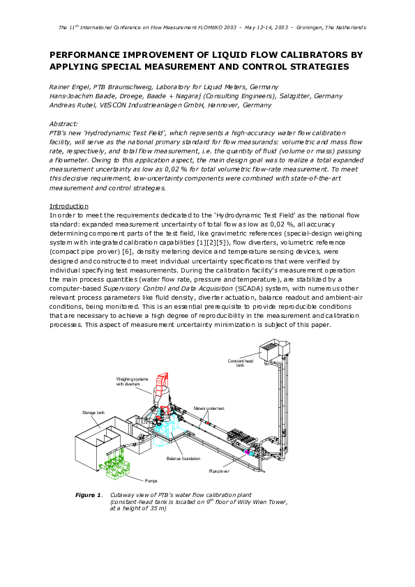 (PDF) Performance Improvement of Liquid Flow Calibrators by Applying ...