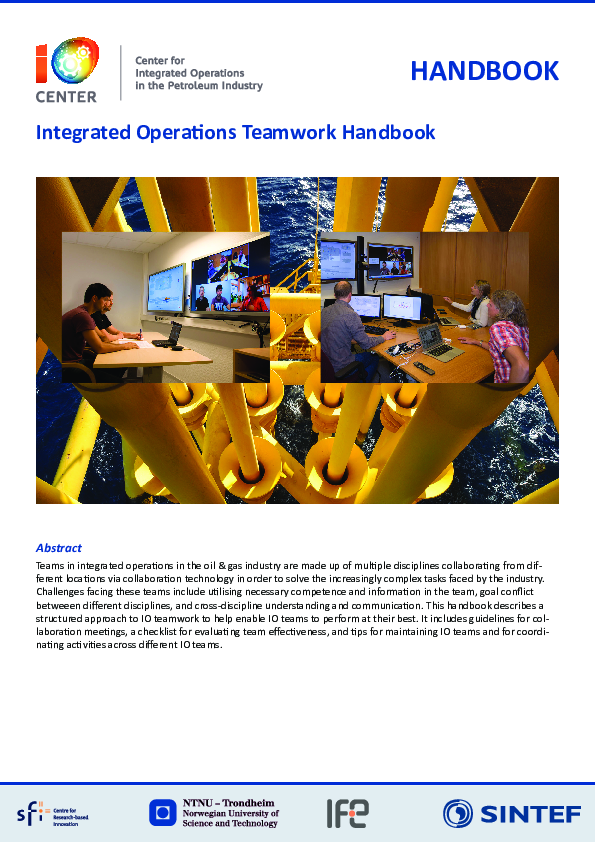(PDF) Integrated Operations Teamwork Handbook