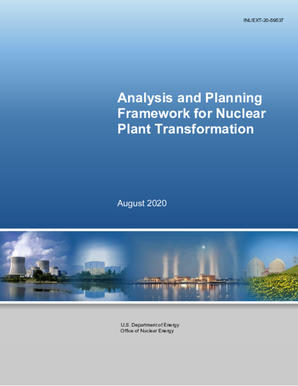 (PDF) Analysis and Planning Framework for Nuclear Plant Transformation